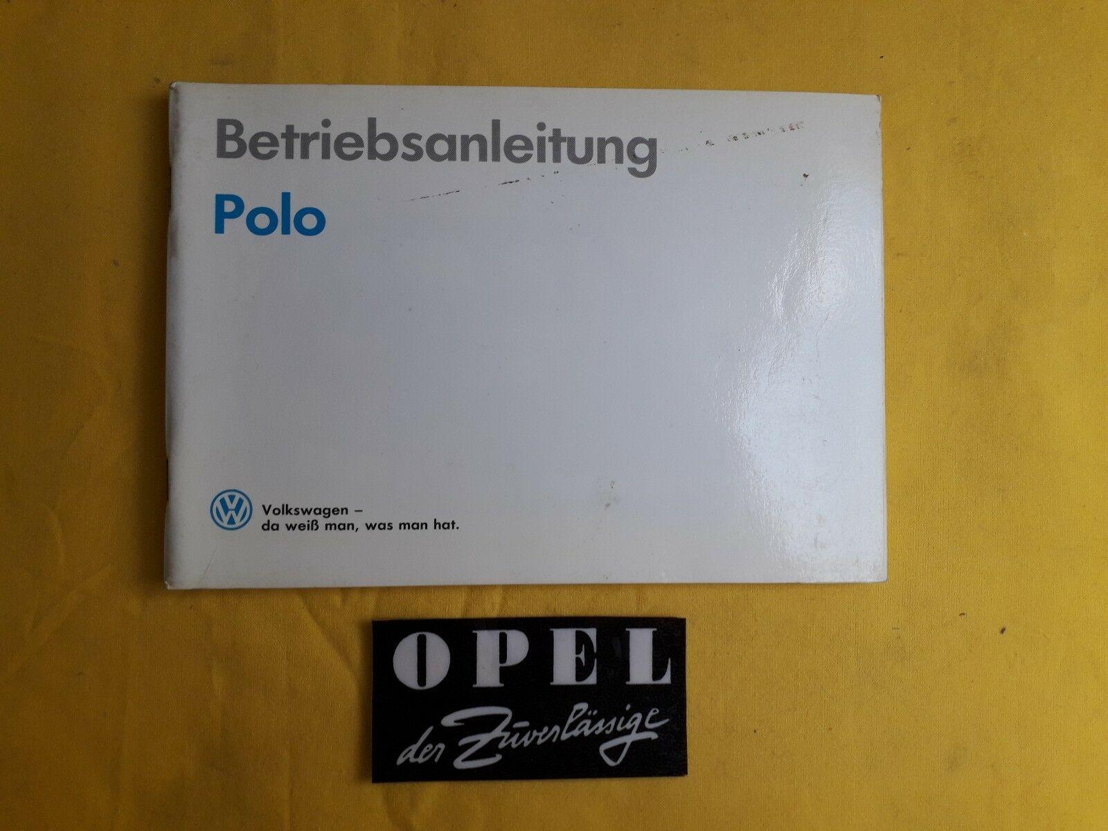 ORIGINAL VW Betriebsanleitung Serviceheft Handbuch Polo – OpelShop